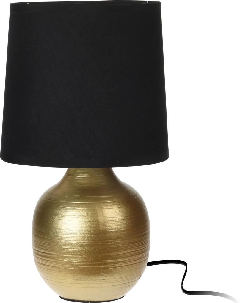 Stolní lampa s velurvým stínidlem, 25 cm, zlato černá