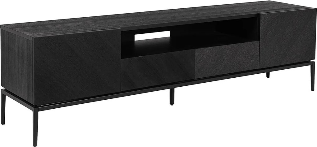 XXXLutz NÍZKÁ KOMODA, černá, 180/50/40 cm home24 - Černé komody - 002611003102