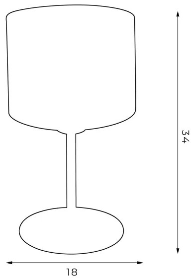 Stolní lampa ARDEN 1xE27/60W/230V pr. 18 cm černá/zlatá