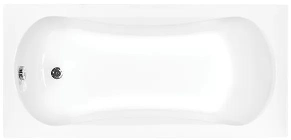 Besco Akrylátová obdélníková vana Aria 130x70 (140x70, 150x70, 160x70, 170x70) Barva: Bílá, Rozměry (cm): 130x70