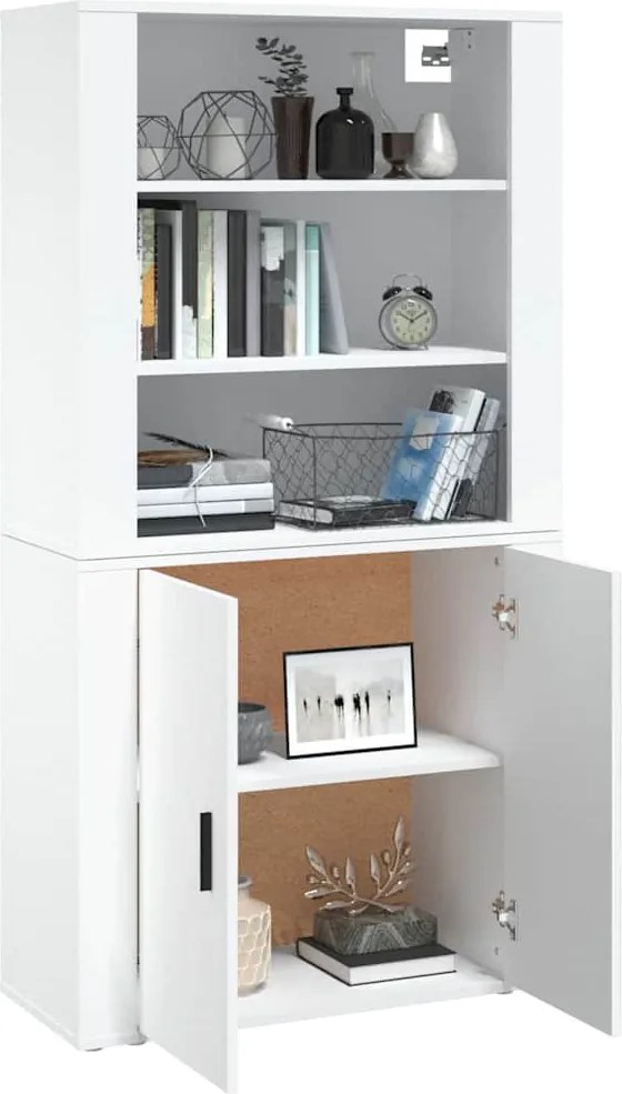 Skříň highboard bílá kompozitní dřevo 3185359