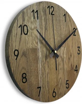 Minimalistické dubové nástěnné hodiny, tichý quartzový pohon, moderní dekorace I SENTOP MAS002-akcia20