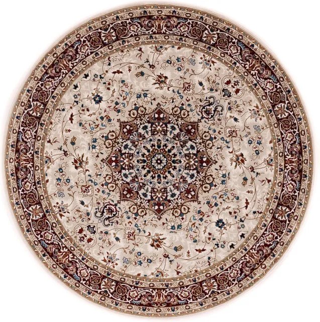 Koberec Dywilan Rich Kordoba Light Beige Red kruh