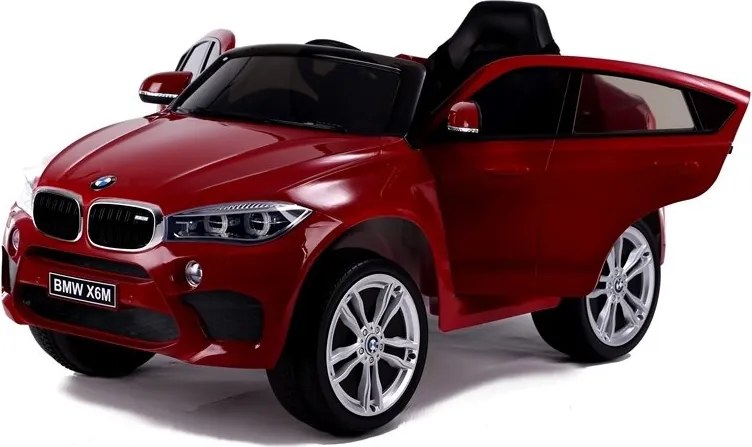 LEAN CARS Elektrické auto BMW X6 SUV červené lakované LED MP3