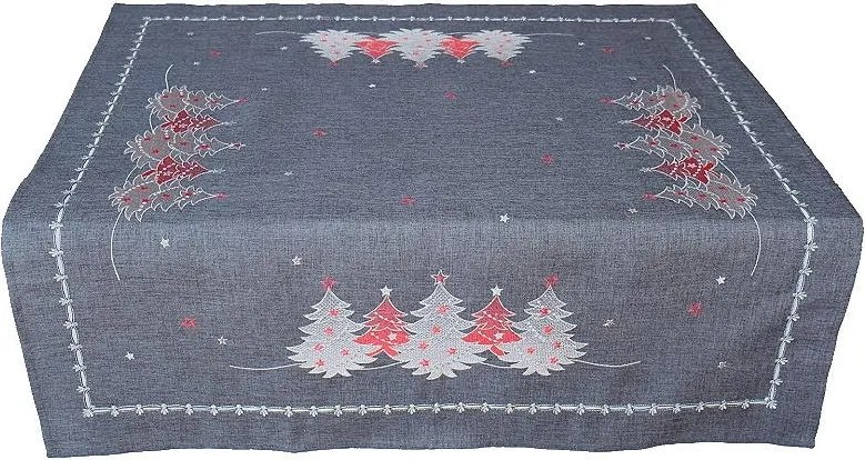 Ubrus Vánoční stromečky 85 × 85 cm