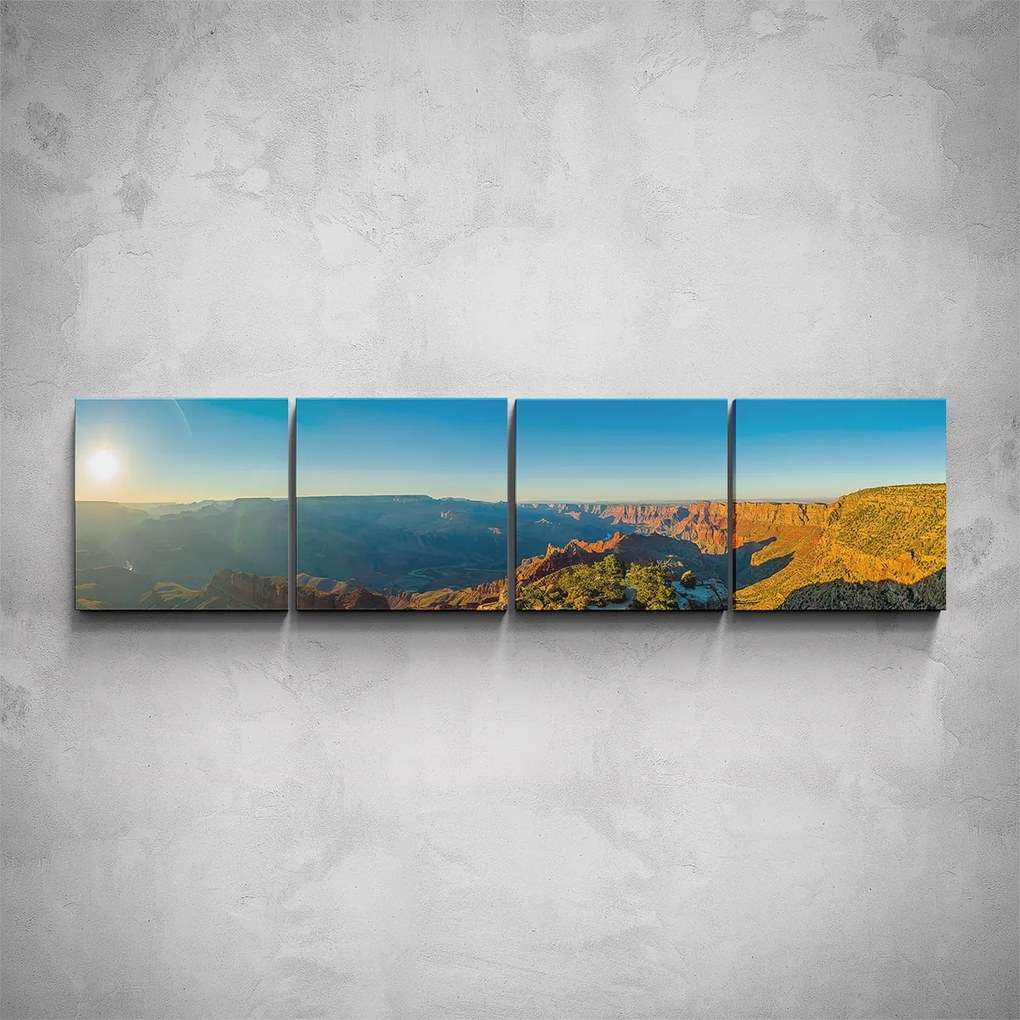 4-dílný obraz - Horské panorama - PopyDesign
