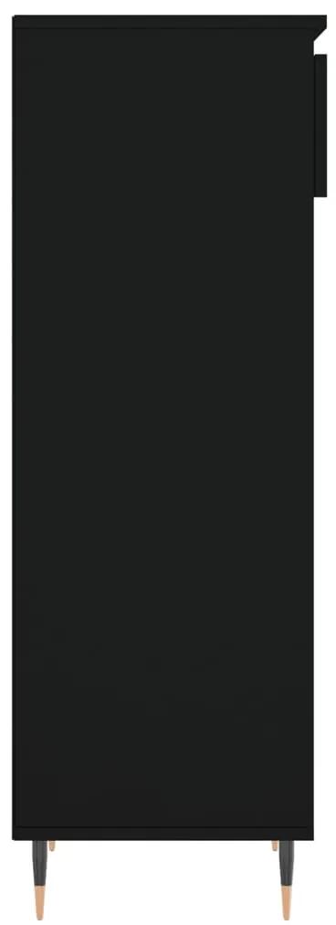 Botník černý 40x36x105 cm kompozitní dřevo - Default Title
