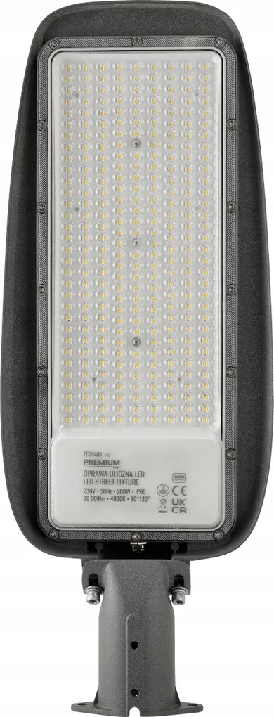 ECOLIGHT LED pouliční lampa 200W 26000lm IP65 studená bílá 6500K - Eco Light