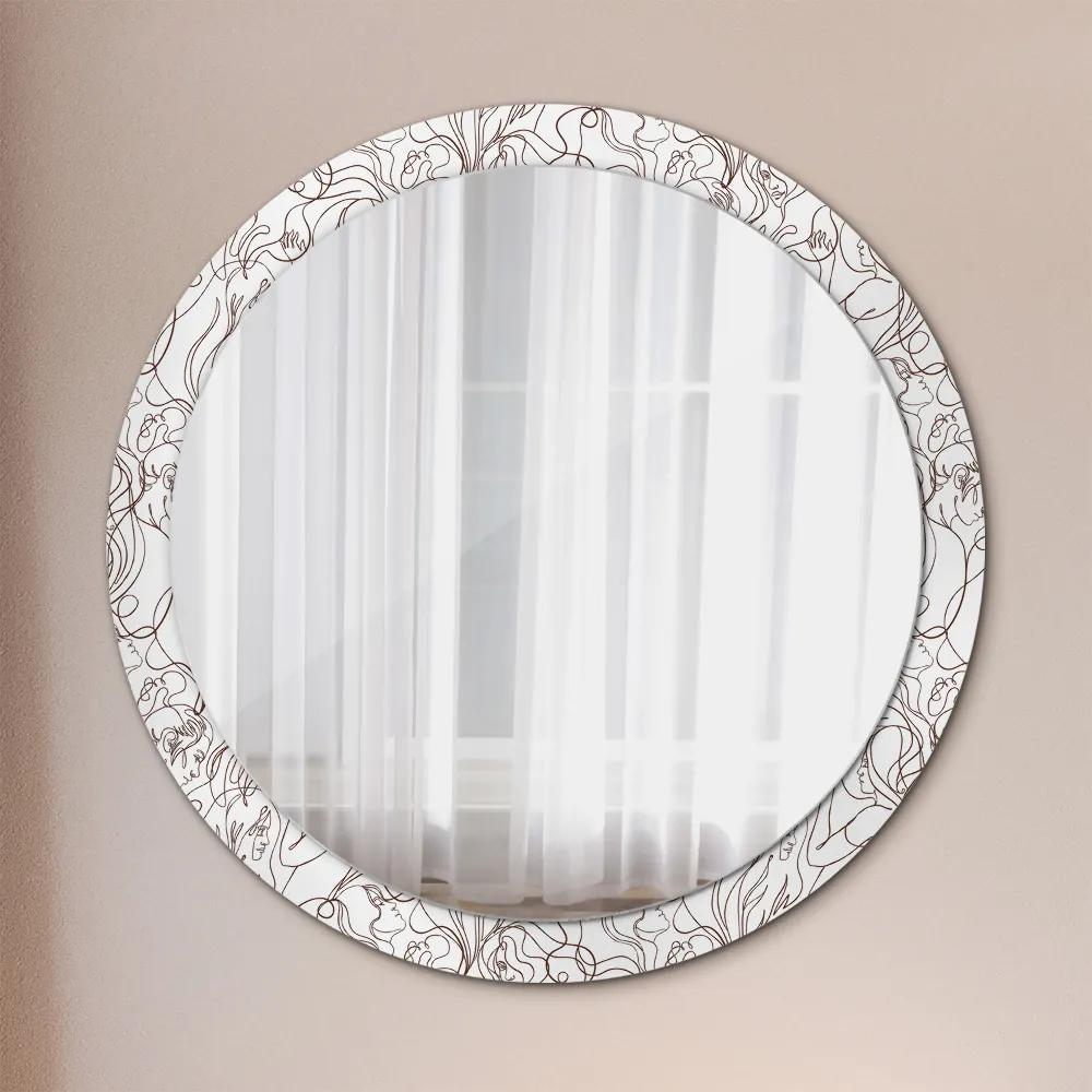 Kulaté dekorativní zrcadlo na zeď Umělecké linie fi 100 cm