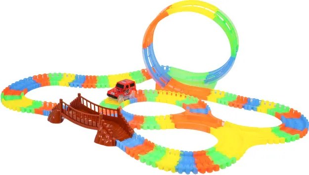 Autodráha VARIABLE 179-dílná svítící s autíčkem