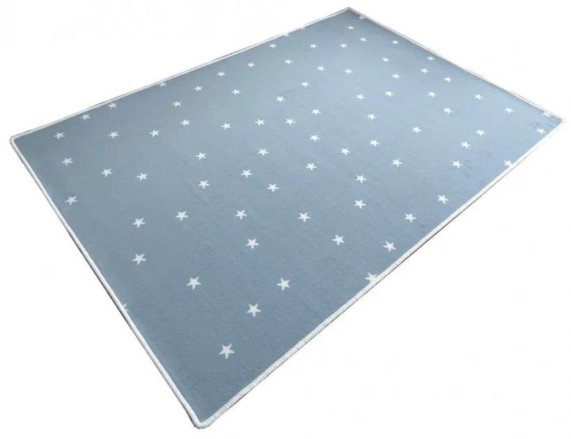 Kusový koberec Hvězdička modrá 1 m2 s obšitím