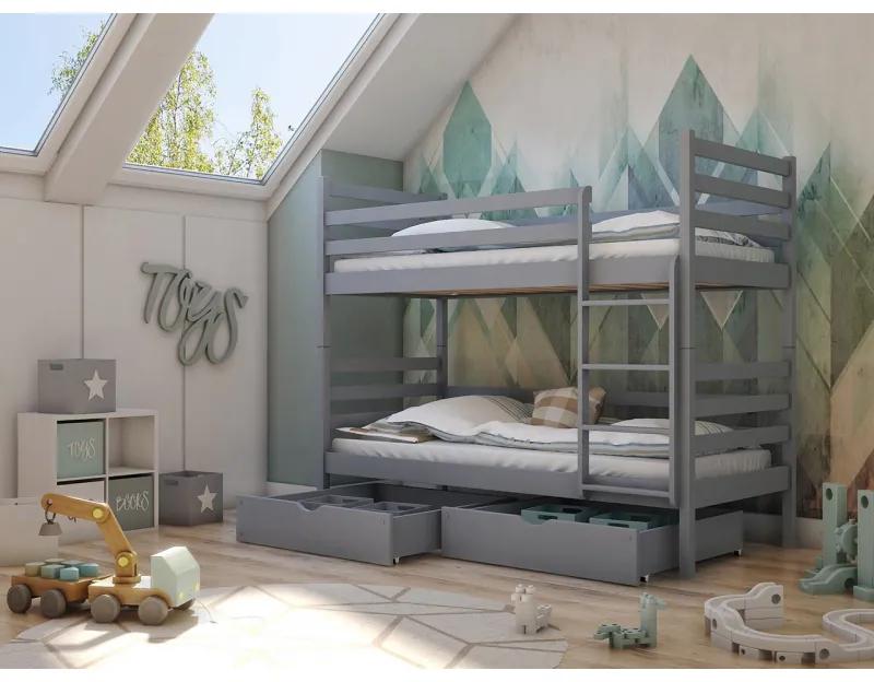 Patrová postel Aero, Rozměr postele: 90x200, Barva: borovice
