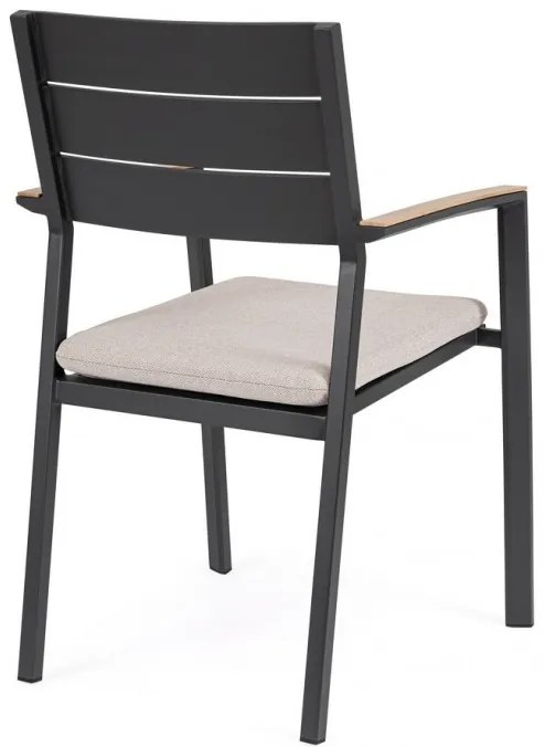 BIZZOTTO Zahradní židle ZELMAR antracit 0663789