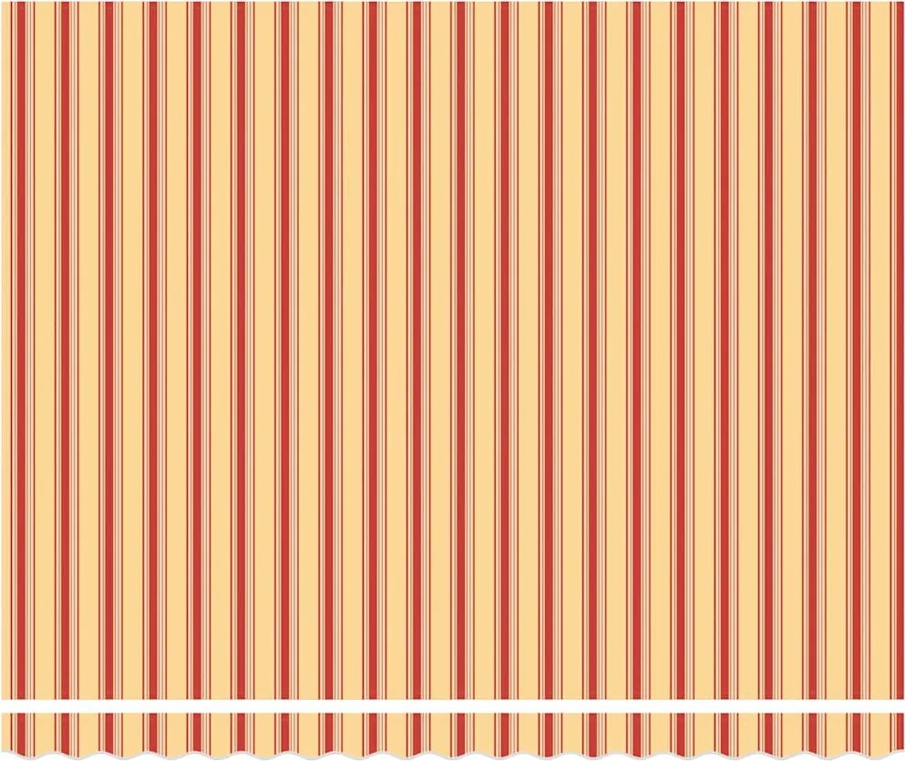 Zatahovací markýza žlutá a bílá 4,5 x 3 m textil a hliník 3154609