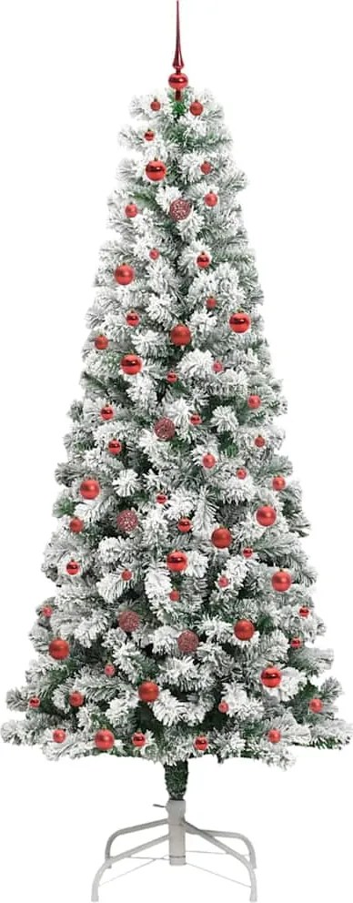 Umělý Skládací Vánoční Strom 300 LED Zelená a bílá 240 cm 3395613