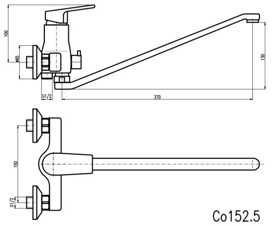 RAV Slezák CO152.5 - Vanová baterie COLORADO lesklý chrom