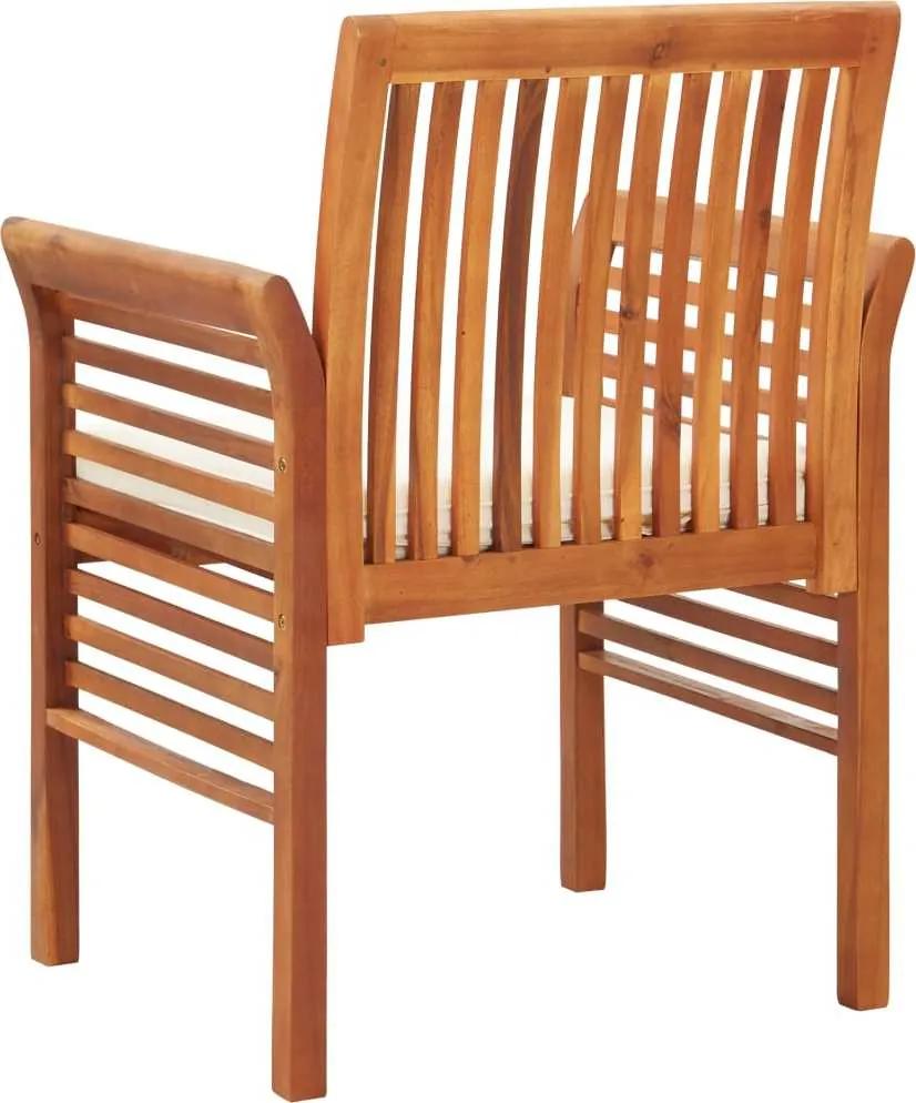 vidaXL Zahradní jídelní židle s poduškami 8 ks masivní akáciové dřevo [3120451] Barva: Tmavě šedá