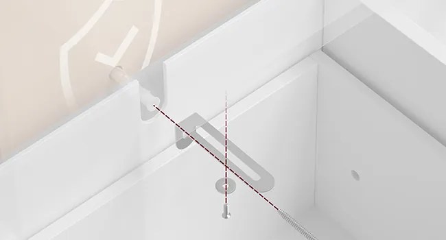 Koupelnová skříňka Vasagle Toly 100 cm s nabíjecí stanicí bílá