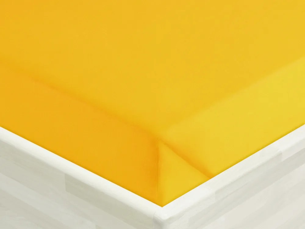 Biante Bavlněné prostěradlo/plachta Moni MOD-501 Sytě žluté 140 x 260 cm