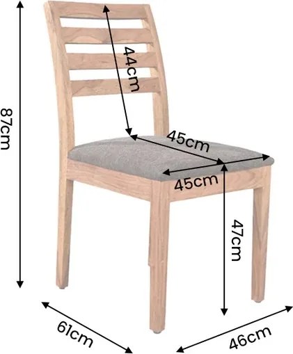 Designová židle Timber Sheesham / šedo-hnědá