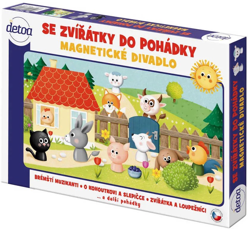 DETOA Magnetické divadlo se zvířátky do pohádky *DŘEVĚNÉ HRAČKY* dt14716