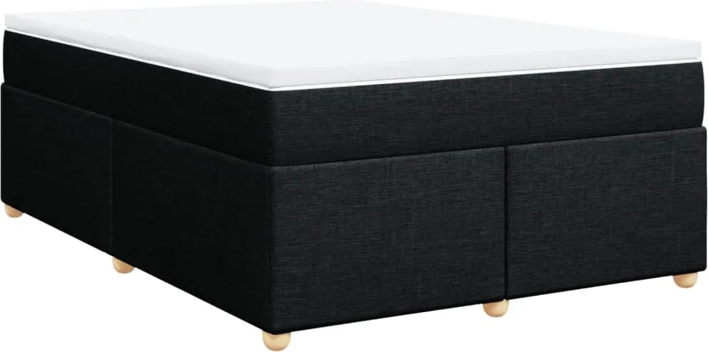 Box spring postel s matrací černá 140 x 190 cm textil 3285375