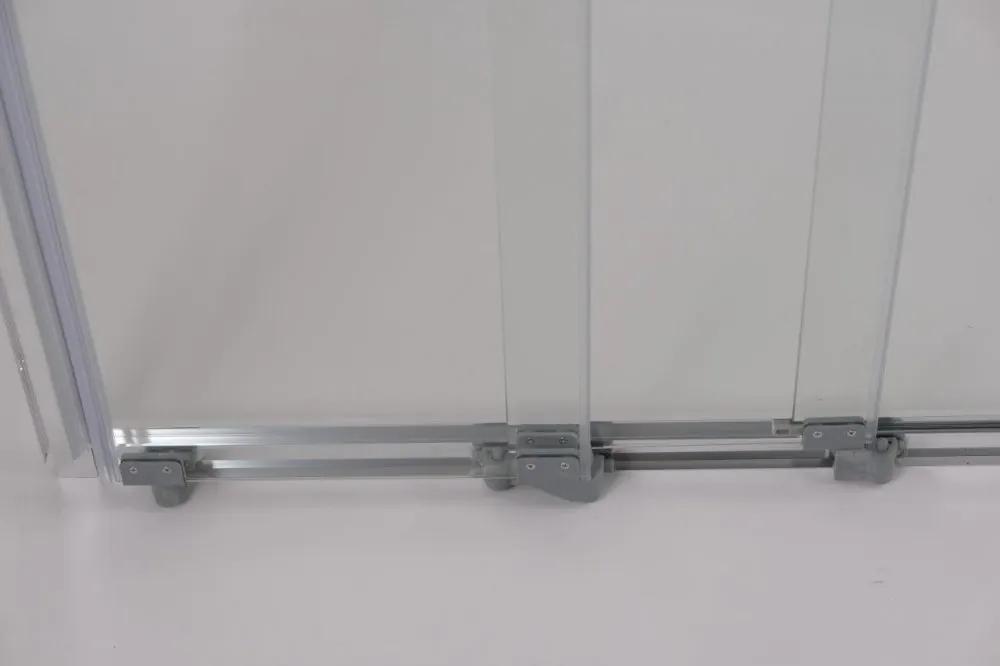 Olsen Spa 3-dílné sprchové dveře do niky MELIDE BARVA rámu - Chrom/Leštěný hliník (ALU), Rozměr A - 90 cm, Směr zavírání - Univerzální Levé / Pravé, Výplň - Čiré bezpečnostní sklo - 5 mm OLBMELID90CC