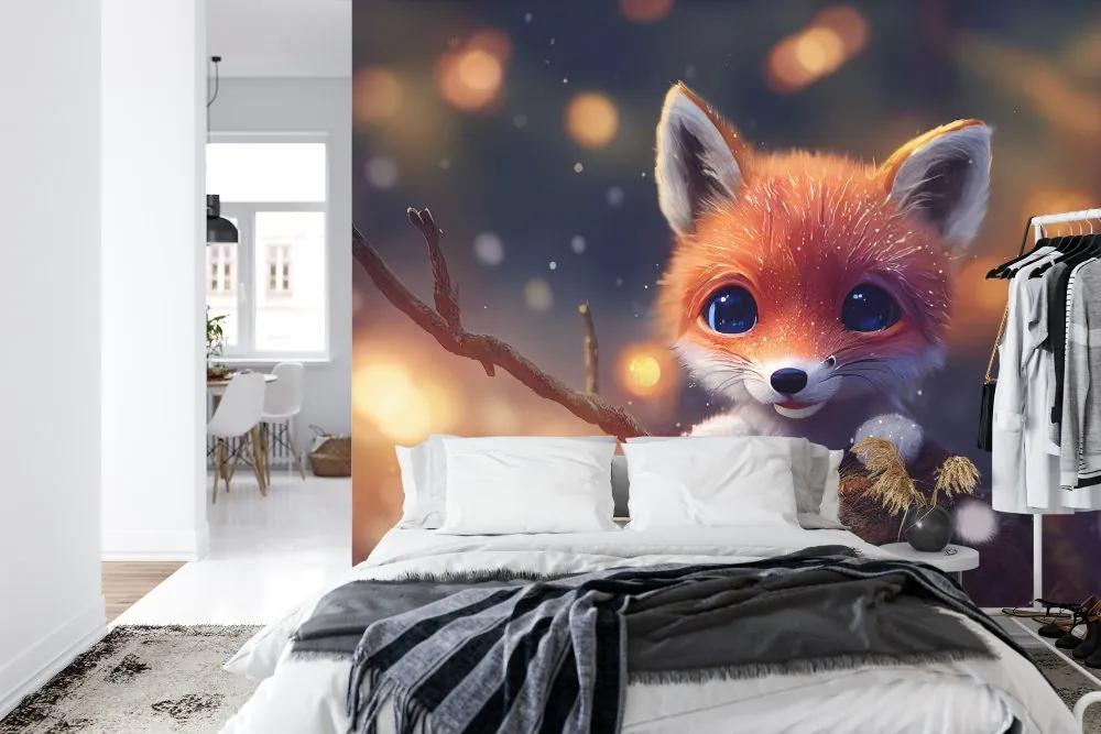 Fototapeta Red Fox Cub In The Snow Hladký vinyl 152.5x104