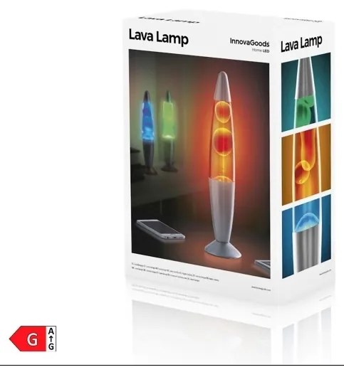 Lávová Lampa Magma InnovaGoods 25W Barva: Modrý