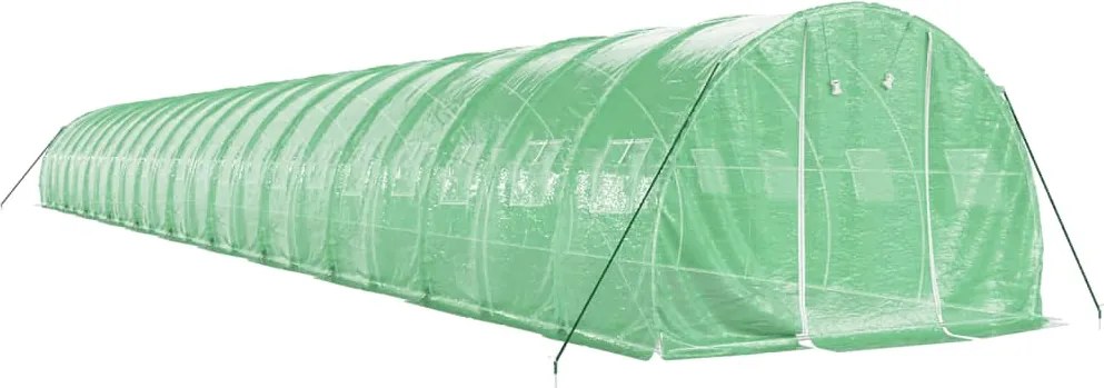 Skleník s ocelovým rámem zelený 66 m² 22 x 3 x 2 m 3188048