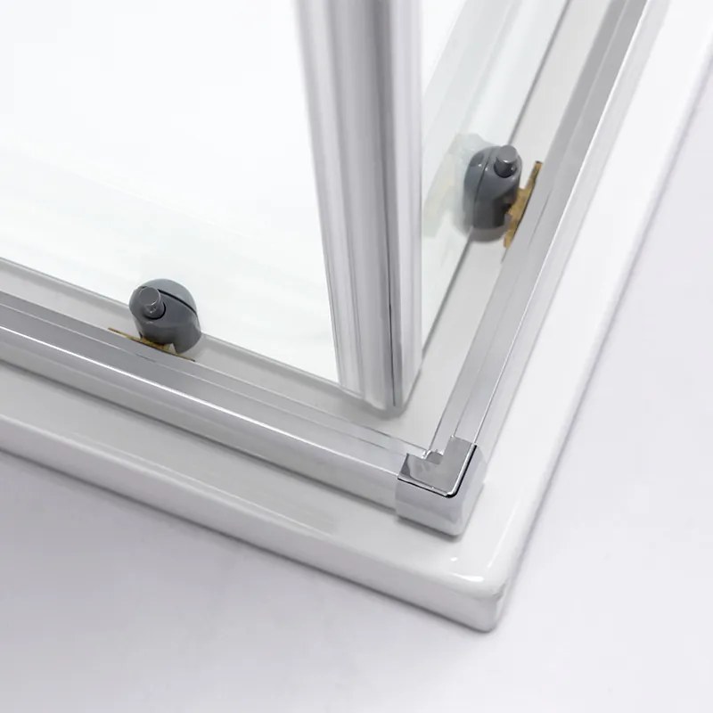 BPS-koupelny Čtvercový sprchový kout HYD-SK93B 90x90 chrom/transparent + vanička HYD-SSV-SXL02B bílá
