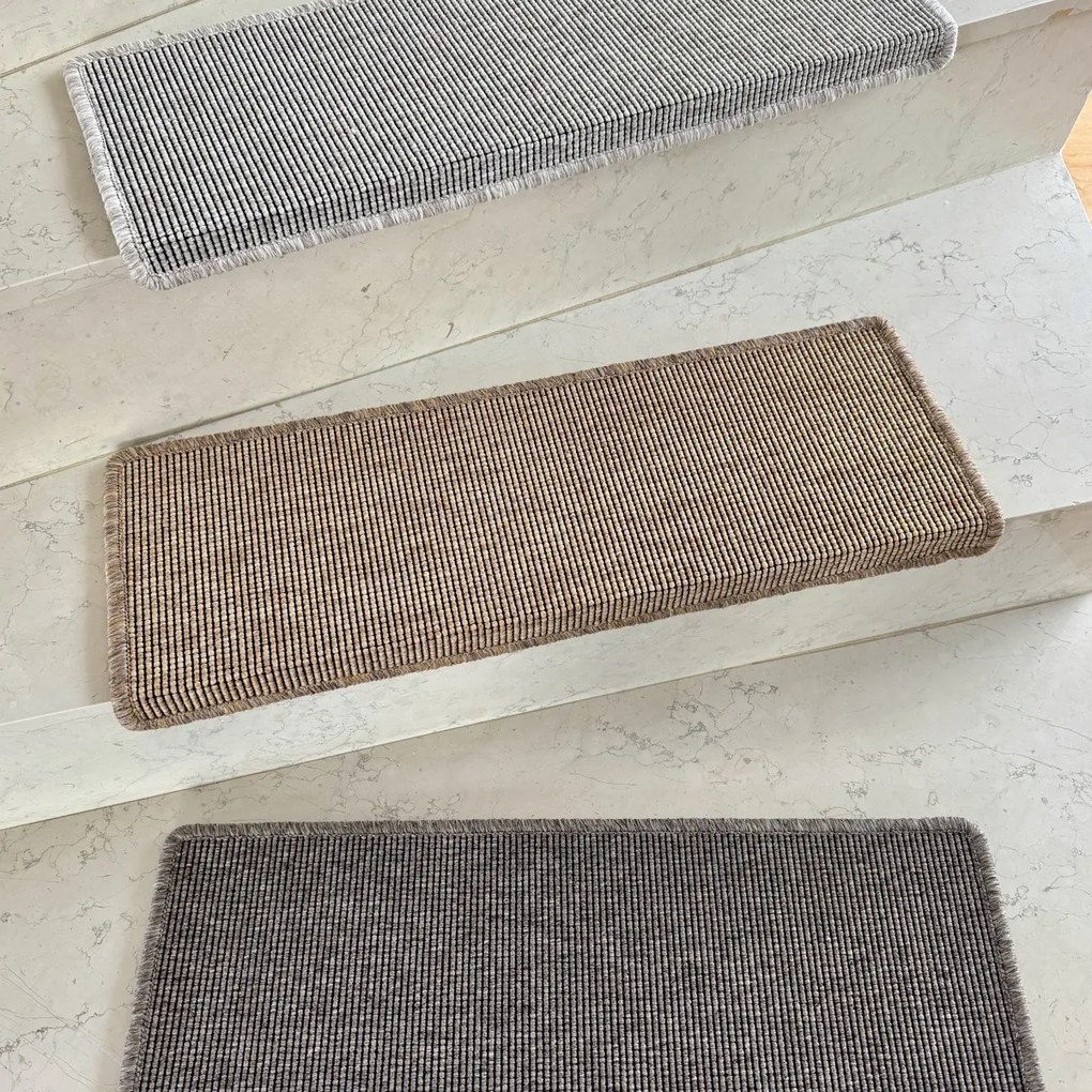 Vopi Nášlapy na schody Nature NEW přírodní obdélník, samolepící - 24x65 obdélník (rozměr včetně ohybu)