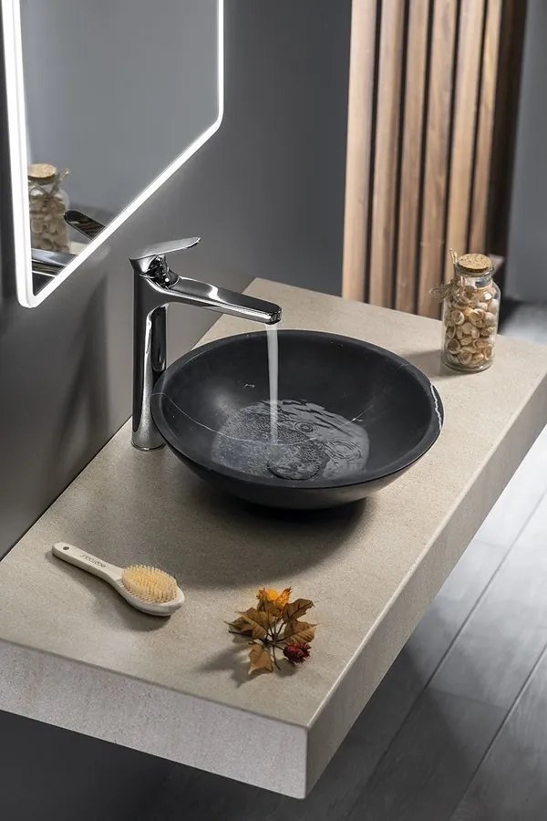 Sapho BLOK průměr 40 cm 2401-35 umyvadlo černý Marquin matný