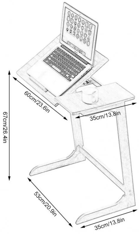 Flamenco Mystique Multifunkční skládací stůl na notebook a tablet 60 x 35 cm STL21 ideální do každého interiéru