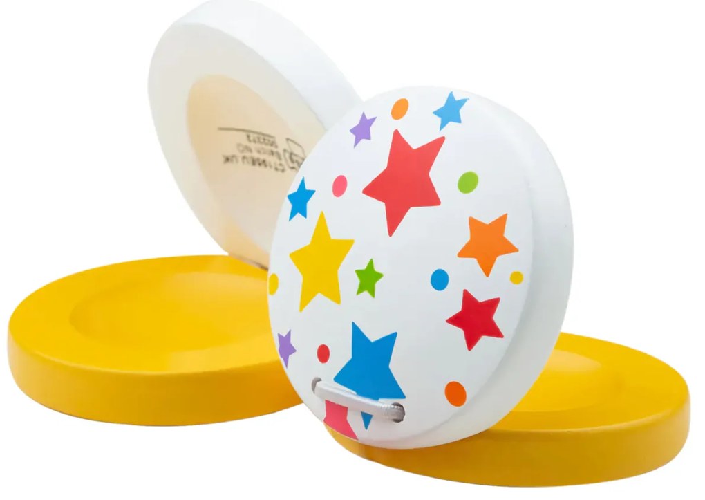 Bigjigs Toys Kastaněty hvězdičky 1 ks žlutá