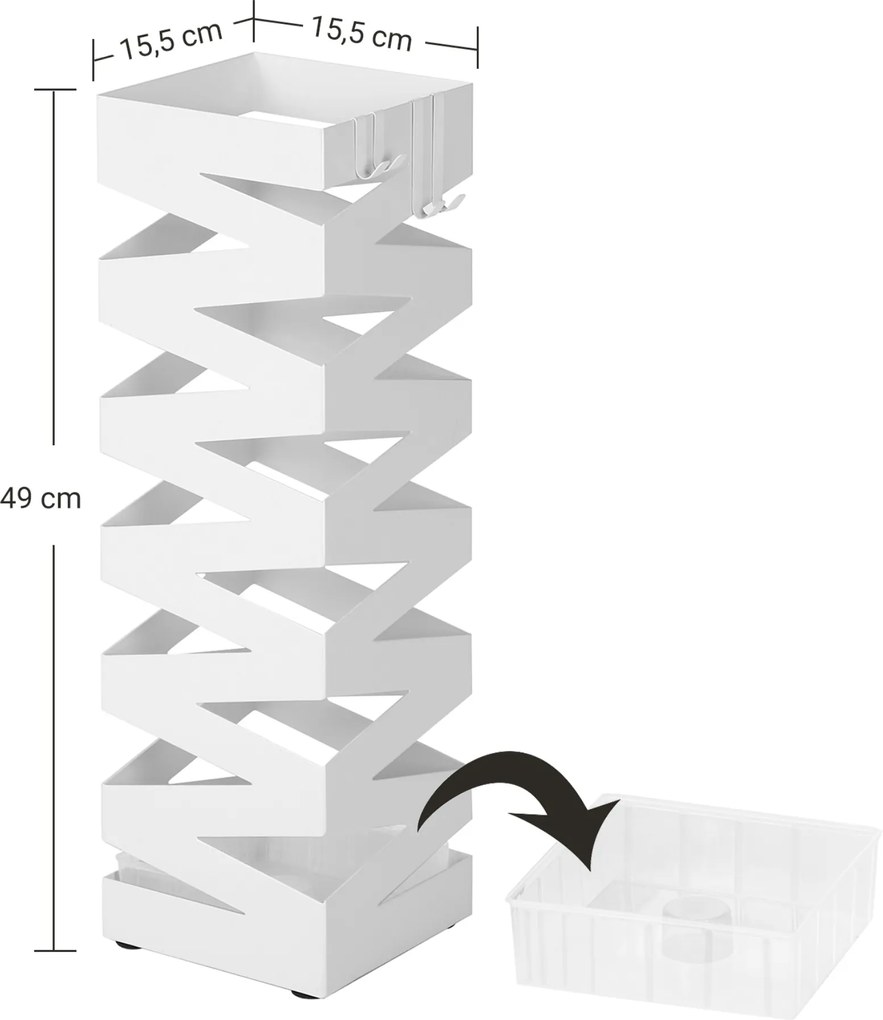 Sconto Stojan na deštníky LUC16 bílá