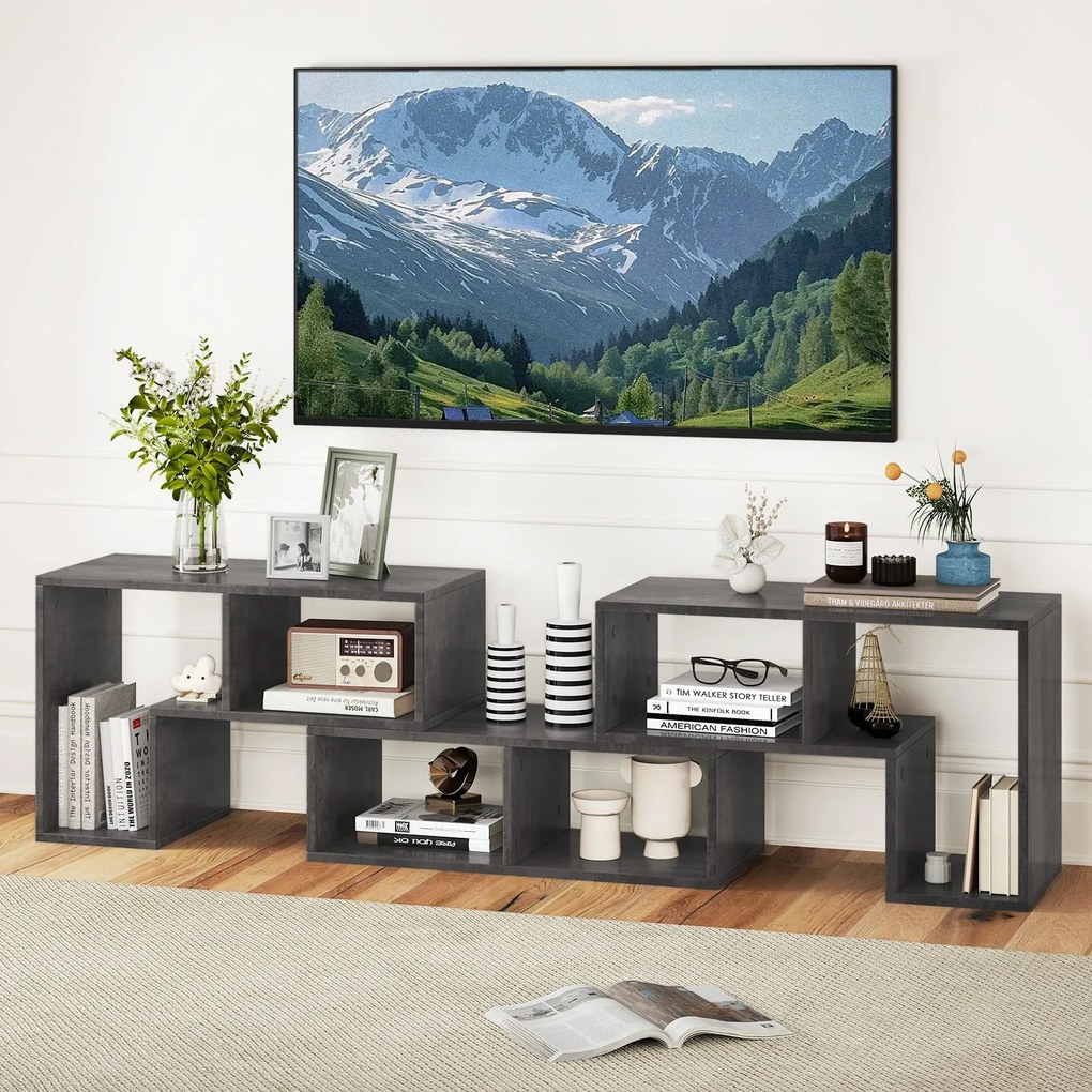 Costway 3dílná dřevěná TV skříňka pro TV do 65" Volně kombinovatelný