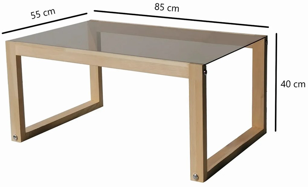 Designový konferenční stolek Vaidehi 85 cm přírodní