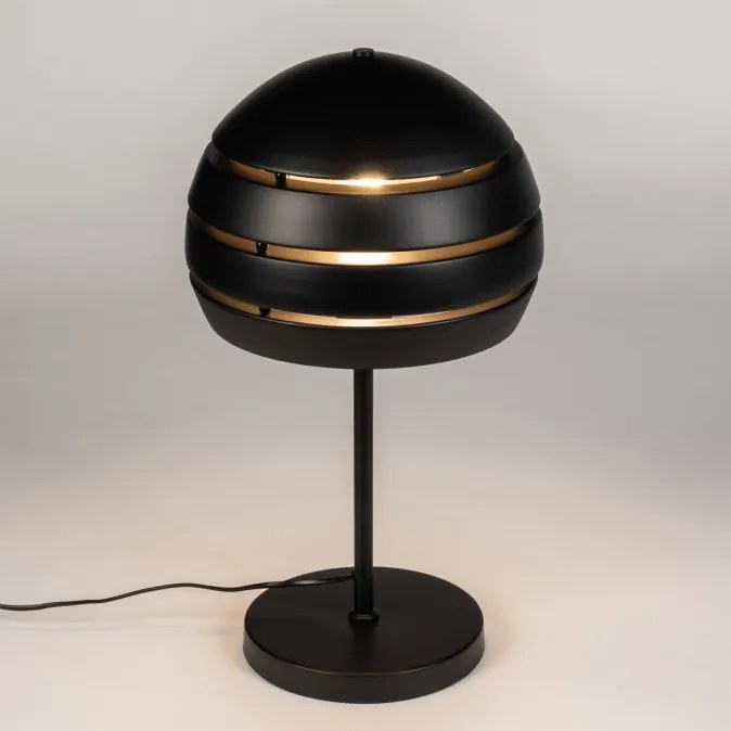 Stolní retro lampa Cantonn Nero and Gold