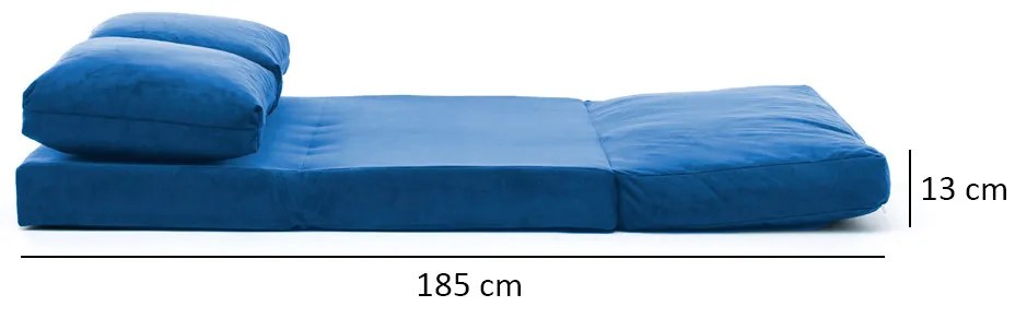 Hanah Home Rozkládací futonová pohovka TAIDA modrá 859FTN1266