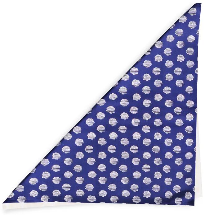 Biante Bavlněný šátek Sandra SA-214 Bílé puntíky na modrém 45 x 45 cm