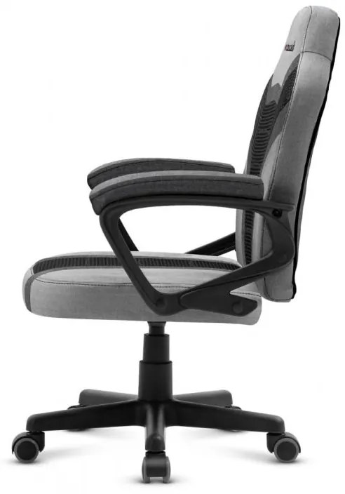 Ergonomické dětské herní křeslo v černo šedé barvě