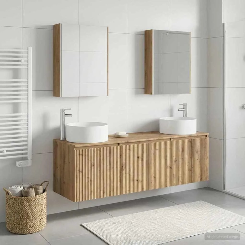 Sada koupelnových skříněk 5 ks Dub artisan Kompozitní dřevo 3406574