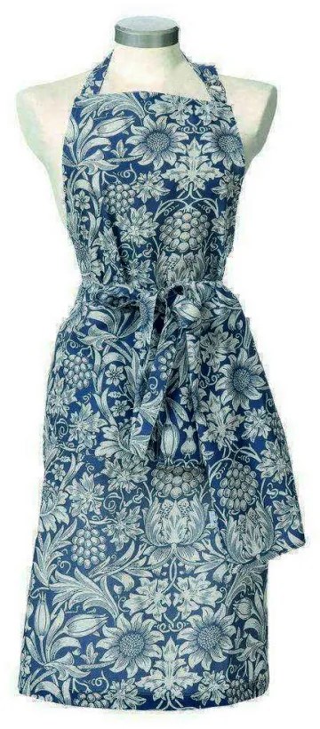 Kuchyňská zástěra Sunflower denim blue, Klippan Švédsko