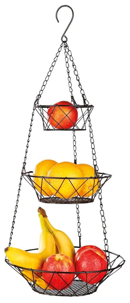 Haushalt international Třípatrový závěsný košík na ovoce