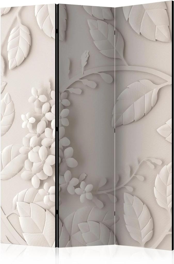 Paraván - Paper Flowers (Cream) [Room Dividers] 135x172