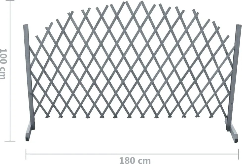 vidaXL Vrbový trelážový plot masivní jedle 1,8 x 1 m [41296] Barva: Šedá