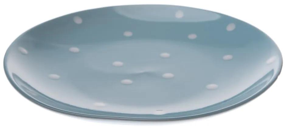 Blankytně modrý keramický talíř Dakls Dottie, ø 25 cm