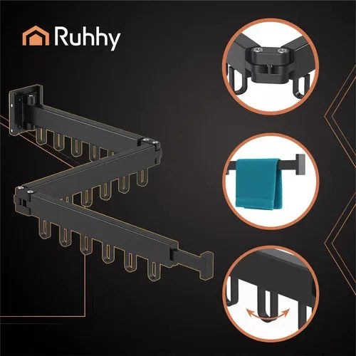 Nástěnný skládací sušák prádla – 2 v 1