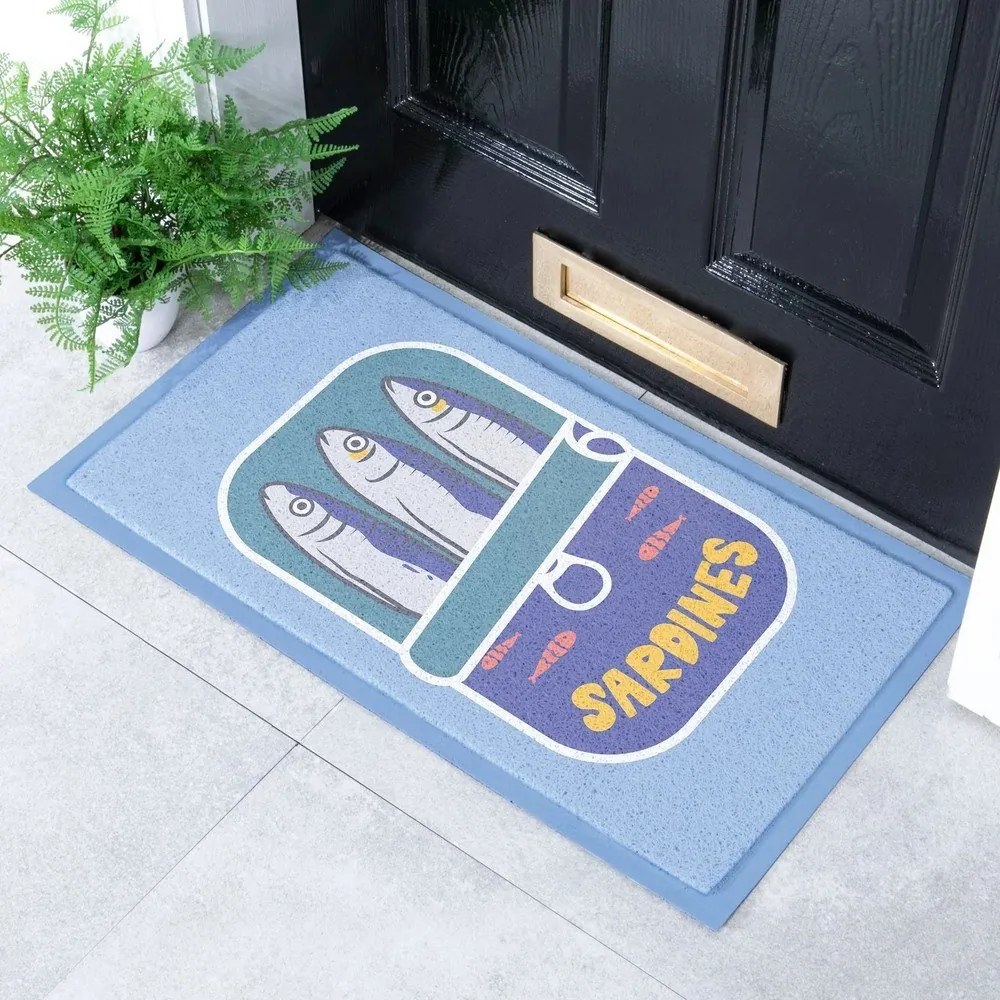 Rohožka z recyklovaného plastu 40x70 cm Sardine Tin – Artsy Doormats